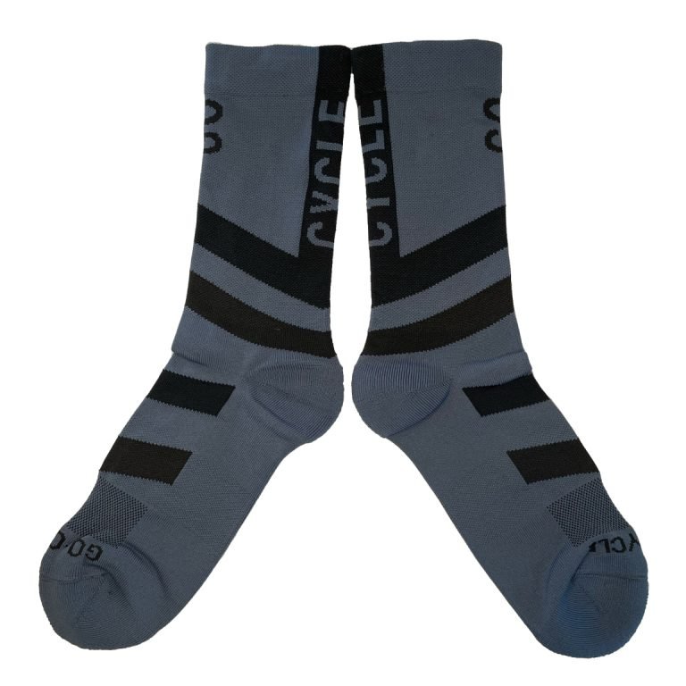 GO-CYCLE Grey Black Sock - GO-CYCLE | Performance Cycling Apparel ...